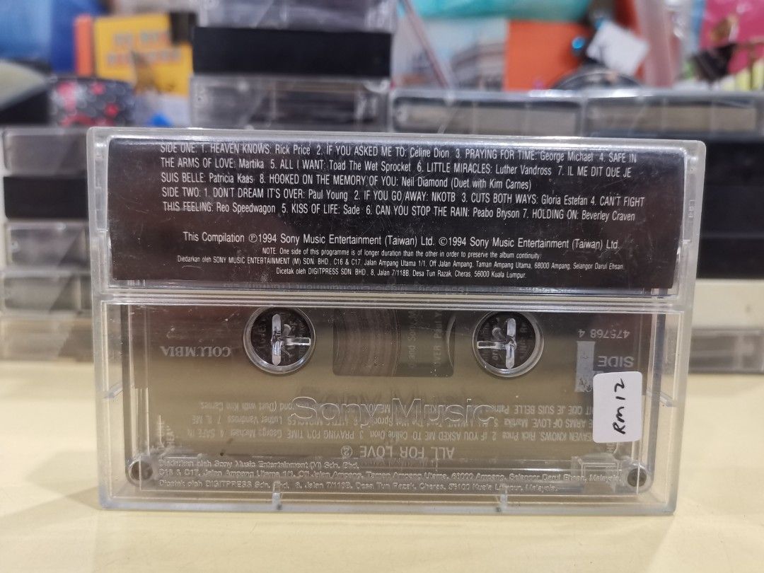 (Cassette) ALL FOR LOVE 2, Hobbies & Toys, Music & Media, CDs & DVDs on Carousell