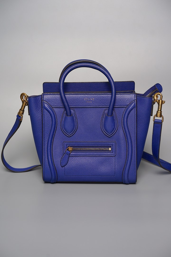 Celine Nano Luggage in Blue, Luxury, Bags & Wallets on Carousell
