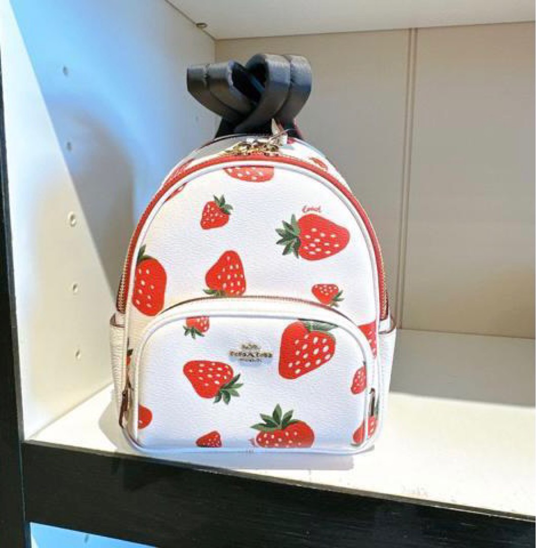 Coach Strawberry Backpack, Women's Fashion, Bags & Wallets, Backpacks ...
