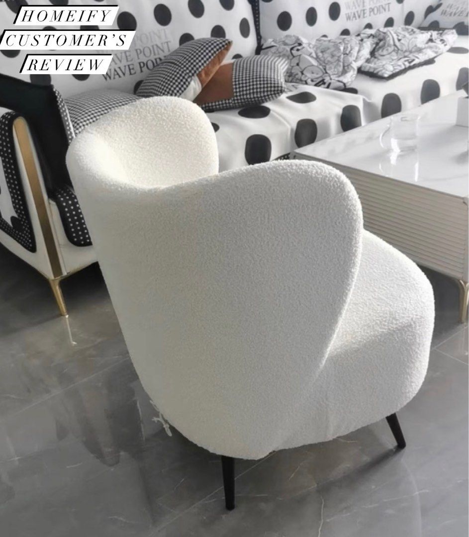 COLETTE Sherpa Lounge Chair, Furniture & Home Living, Furniture, Chairs ...