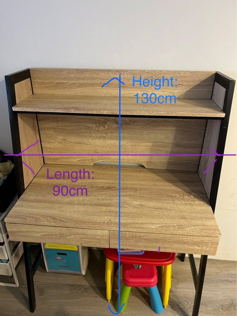Compact wooden Study Table, Furniture & Home Living, Furniture, Tables ...