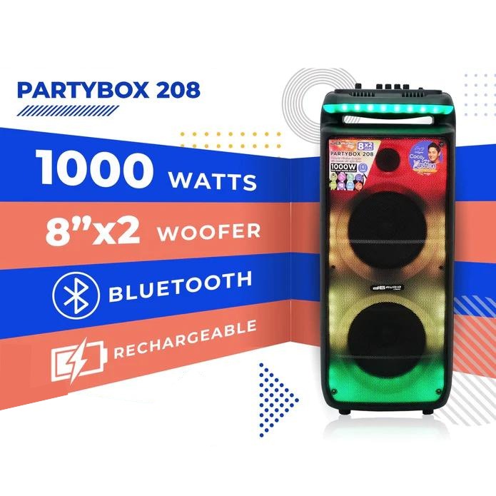 Db Audio PARTYBOX-208 Mobile trolley bluetooth speaker | 6" x 2 woofer ...