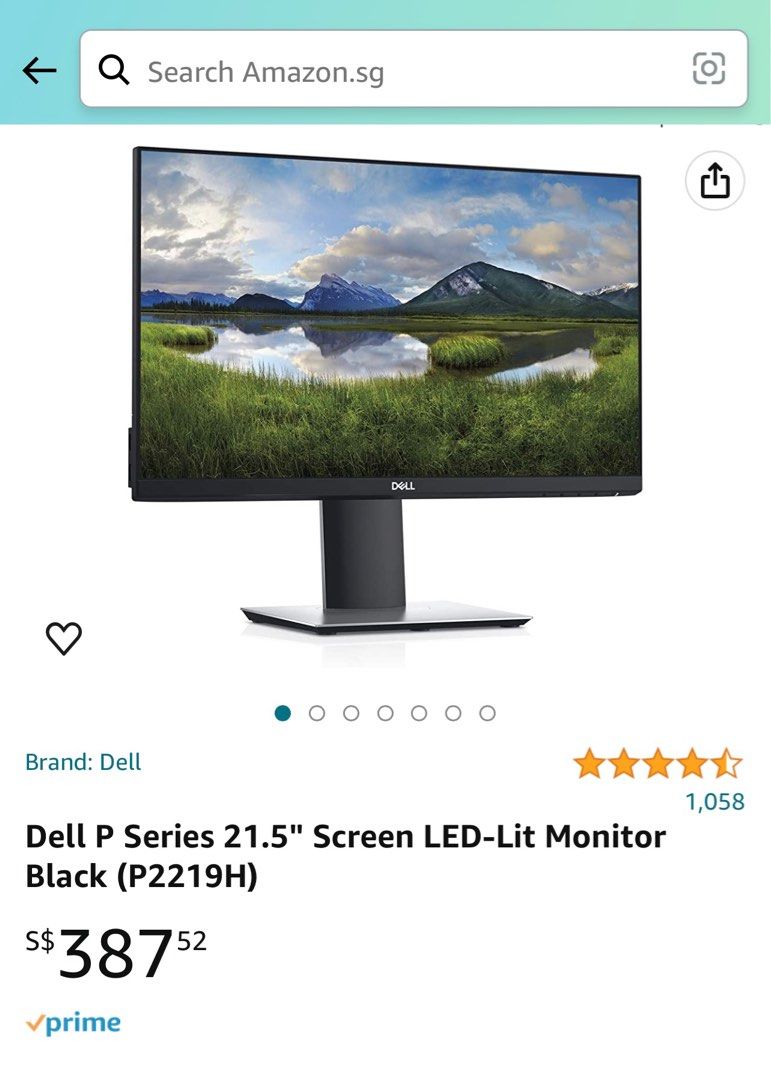 Dell Monitor 22” P2219H, Computers & Tech, Parts & Accessories, Monitor ...