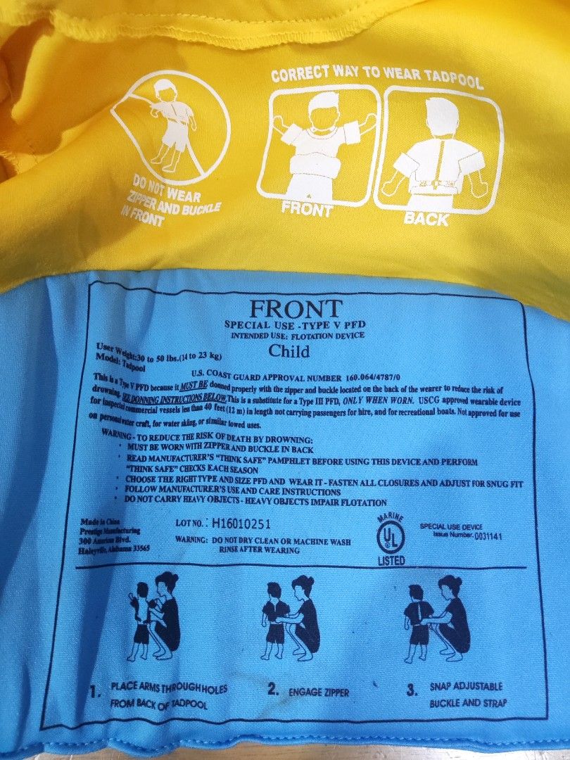 Disney Tadpool Life Jacket for Children (15-25kg)- Dory, Sports ...