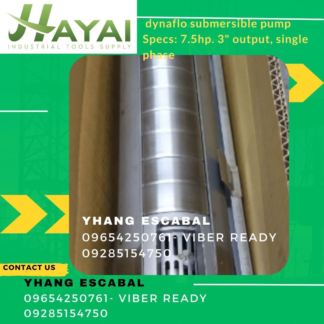 dynaflo submersible pump 7.5 hp, Commercial & Industrial, Construction ...