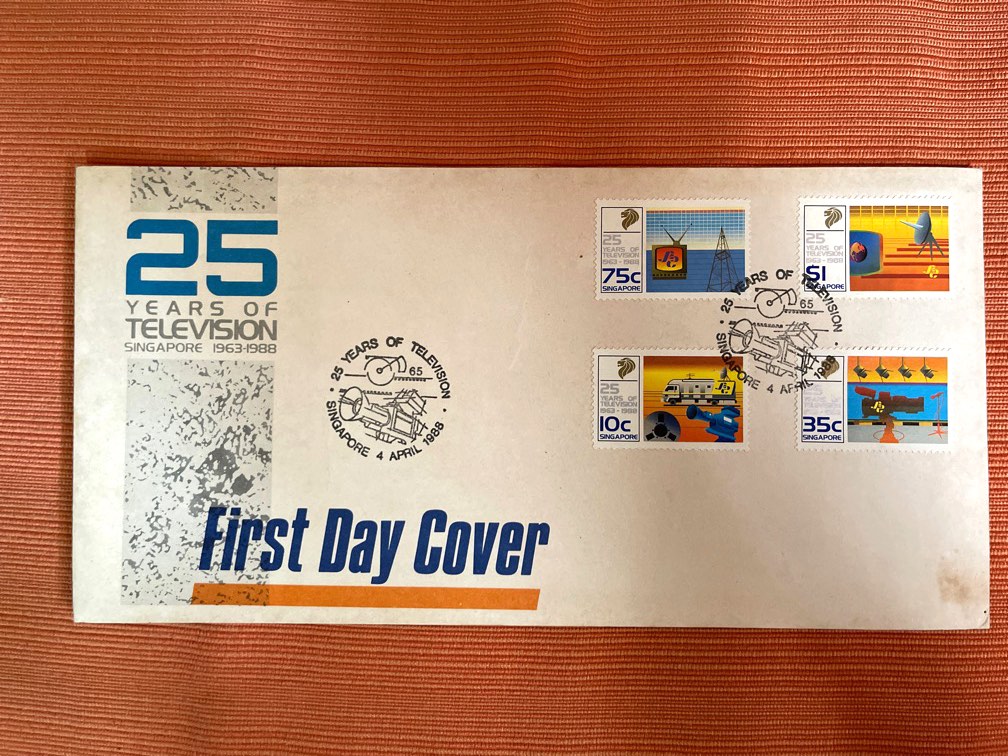 First Day Cover - 25 years of Television Singapore (1963-1988), Hobbies ...