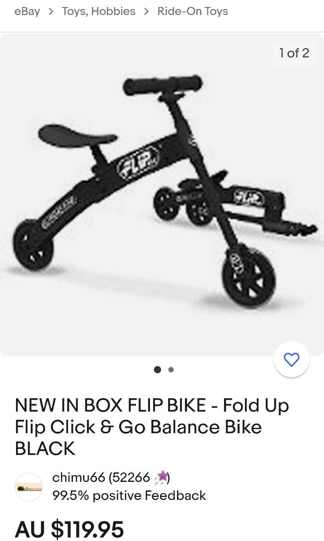 FLIP BIKE - Foldable Balance Bike, Sports Equipment, Bicycles & Parts ...