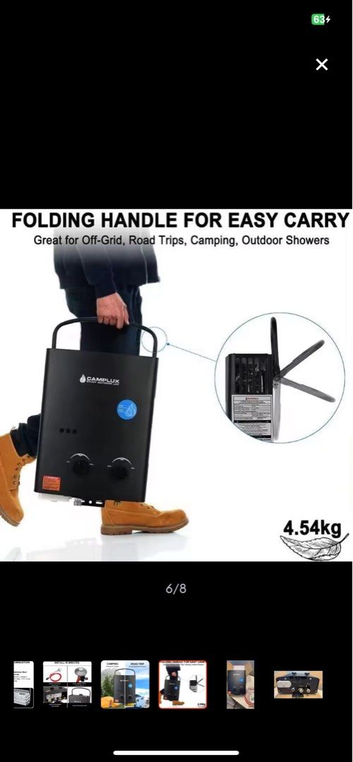 Gas powered hot shower unit, TV & Home Appliances, Water Heater ...