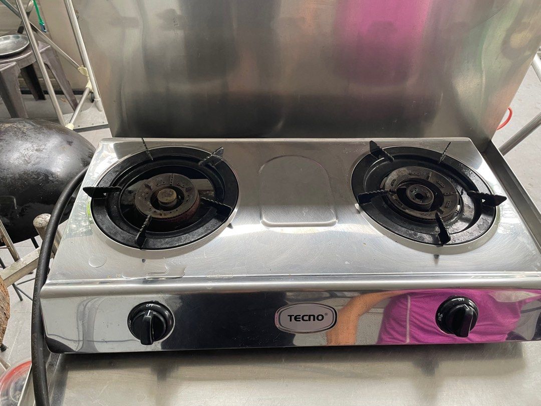 Kitchen techno Gas stove with stainless steel metal shelf, TV & Home ...