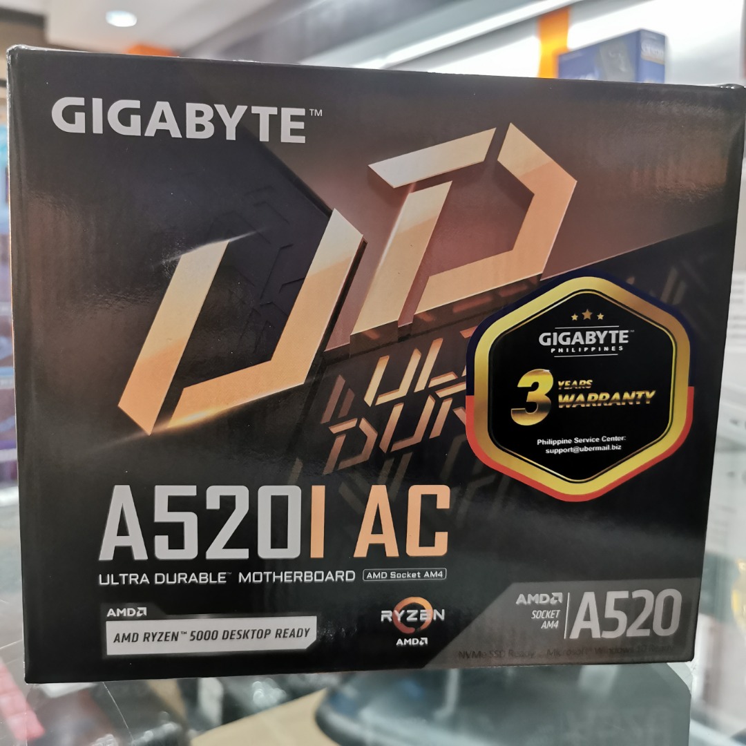Gigabyte A520i AC A520 w/ 802.11ac AM4 Ryzen ITX Motherboard, Computers ...