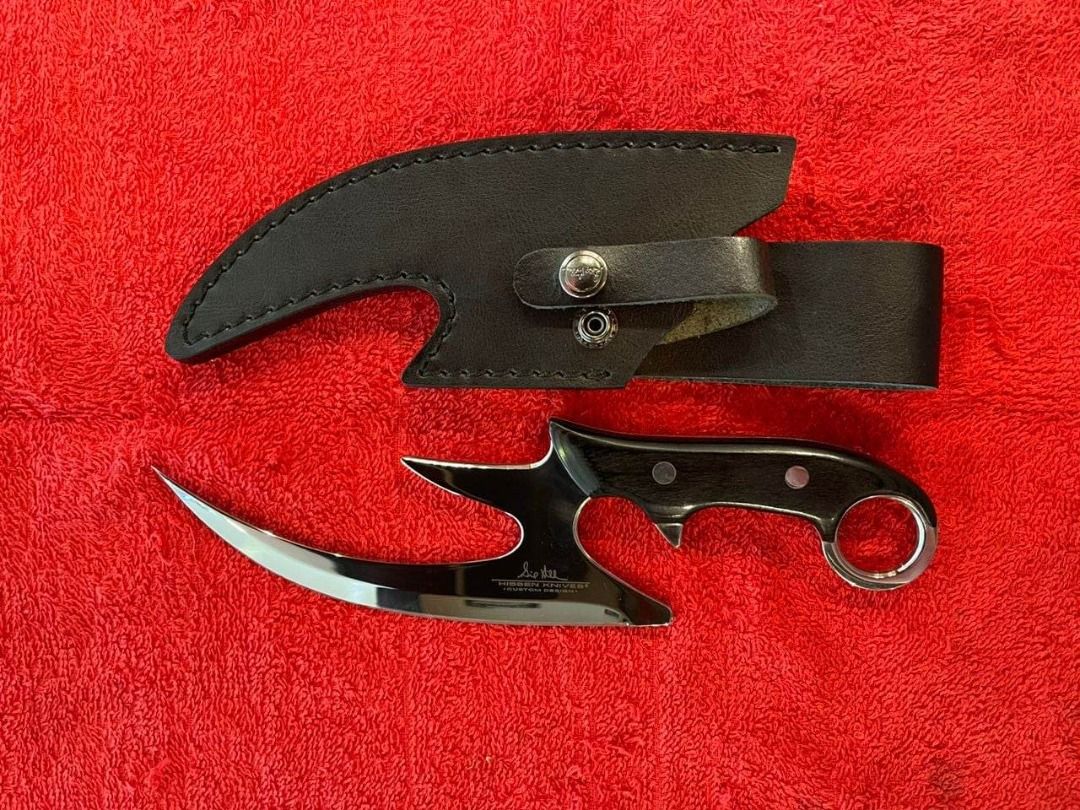 Gil Hibben Reaper K@r@mbit with Leather Belt Sheath, Hobbies & Toys ...