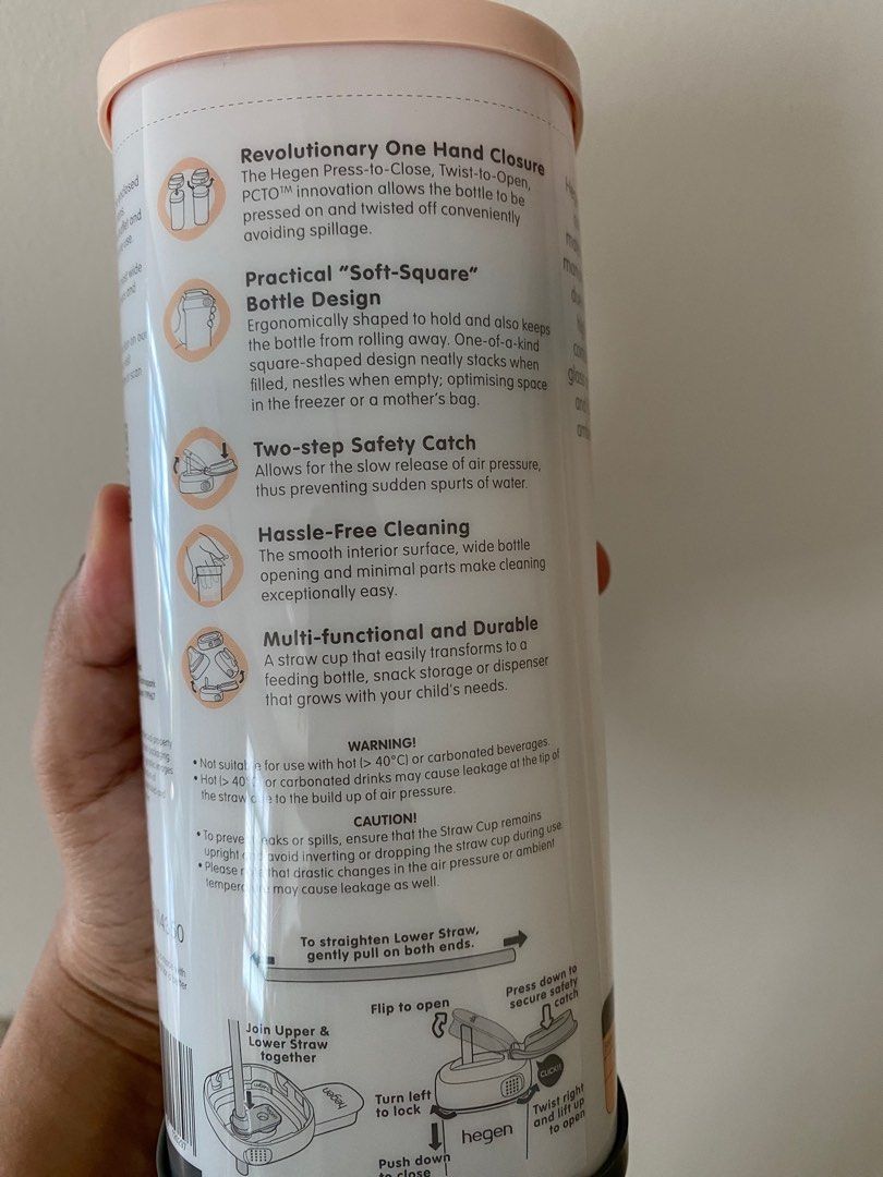 Hegen Straw Cup PPSU Grey 330ml, Babies & Kids, Nursing & Feeding ...