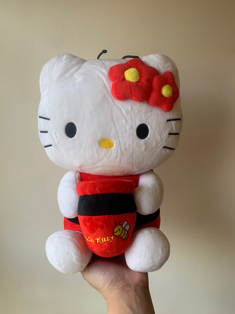 Hello Kitty Red Bee Honey Jar Big Plush, Hobbies & Toys, Toys & Games ...