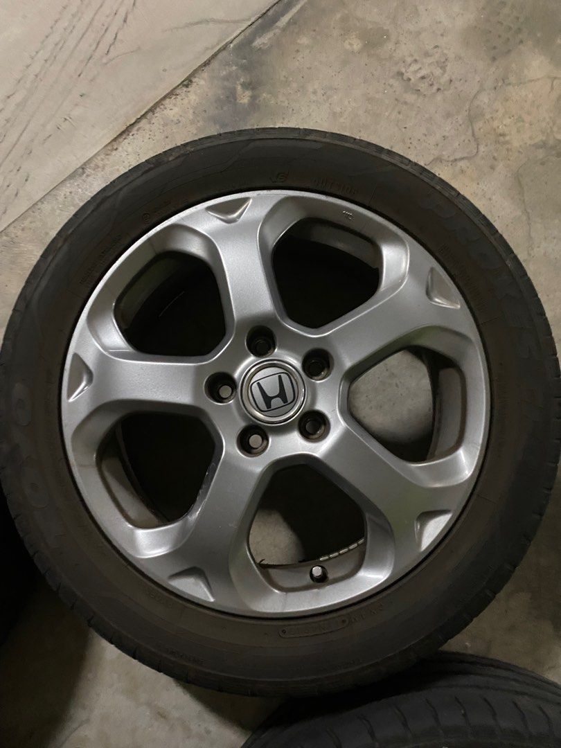 Honda stream original sport rim 17 inch with tyre, Car Accessories ...