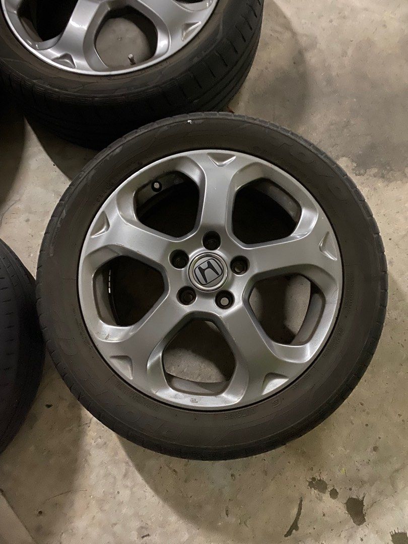 Honda stream original sport rim 17 inch with tyre, Car Accessories ...