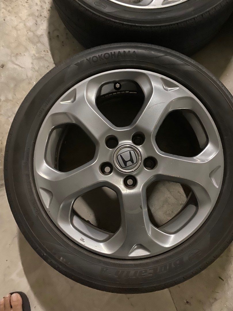Honda stream original sport rim 17 inch with tyre, Car Accessories ...