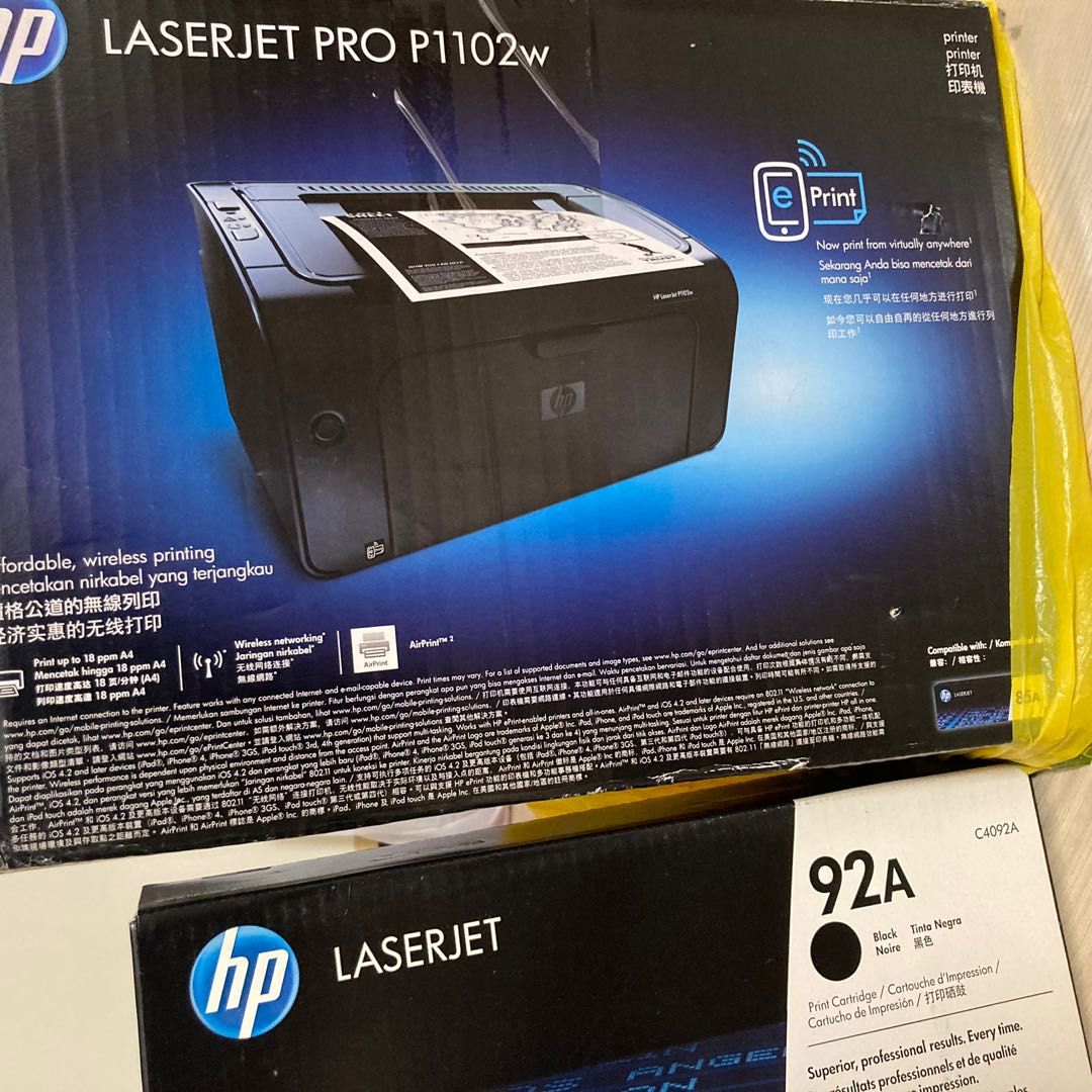 hp LASERJET PRO P1102w & Ink for 1100, 1100A, 3200, 3200M, 電腦＆科技, 打印機及 ...