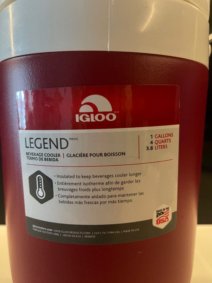Igloo 1-Gallon Legend, Red (2204), 1 Gallon (1 Gallon / Improved ...