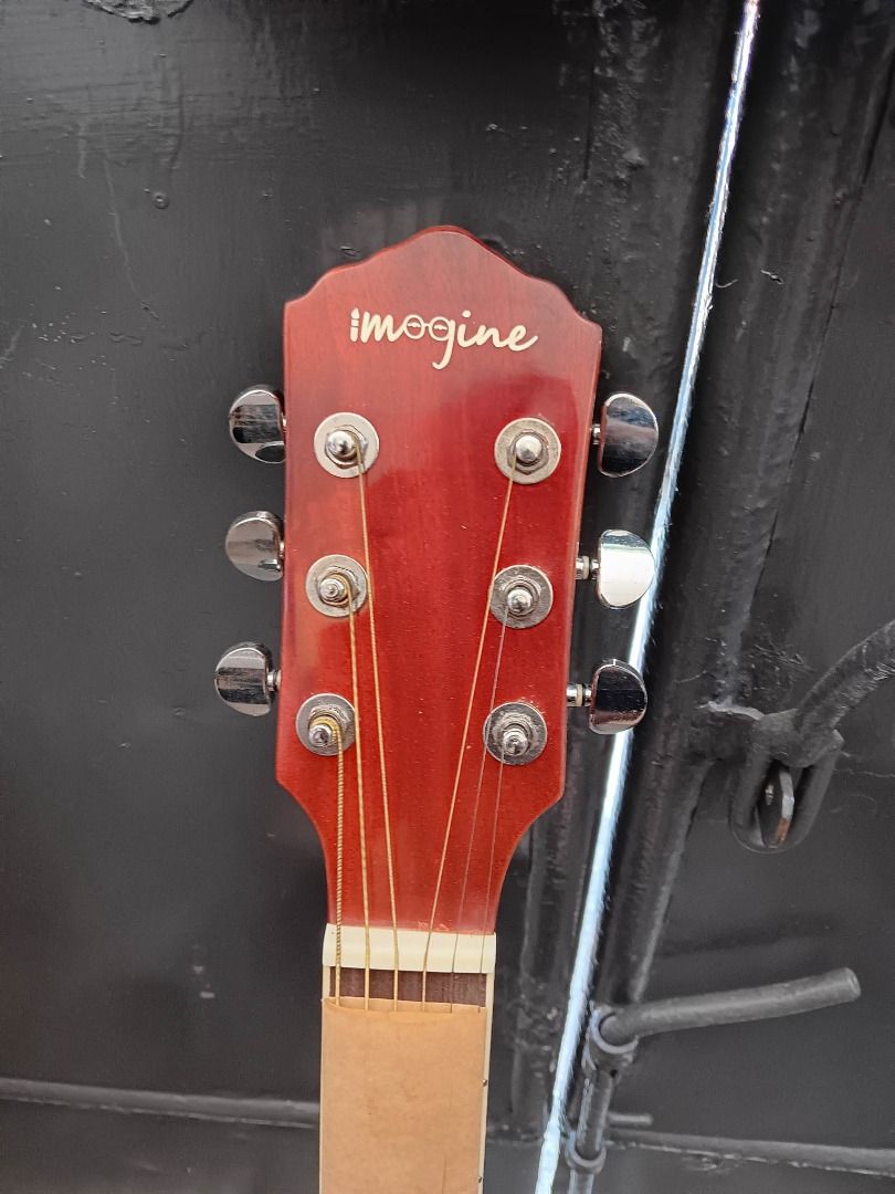 Imogine acoustic guitar with pick up natural, Hobbies & Toys, Music ...