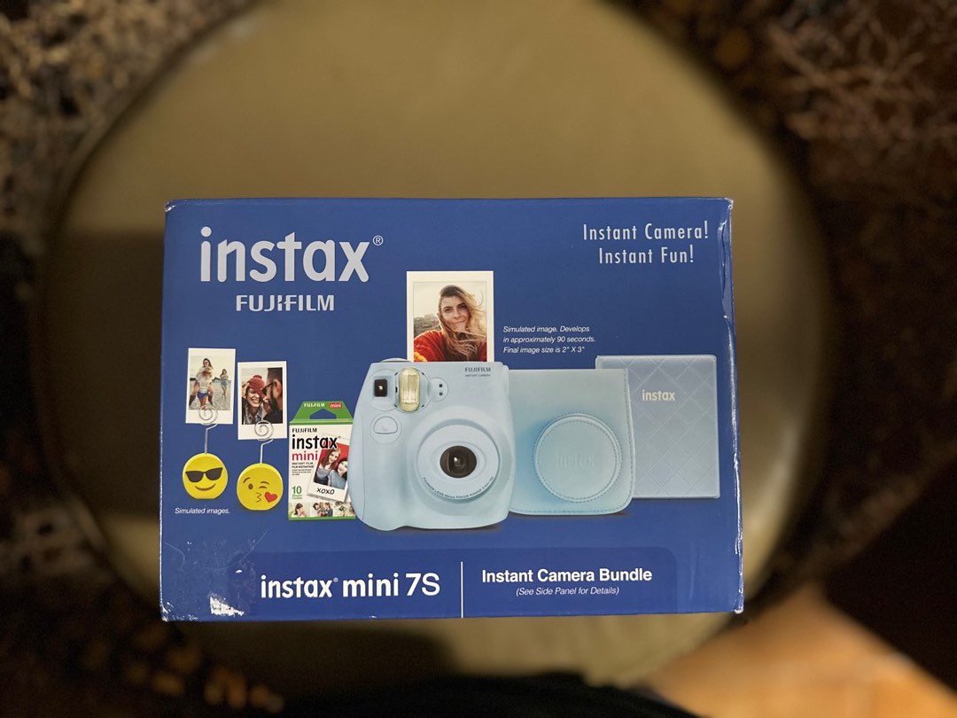 Instax Mini 7s Camera Bundle Light Blue, Photography, Cameras on Carousell