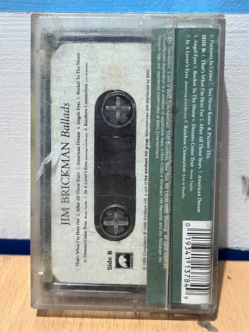 JIM BRICKMAN Ballads PHILIPPINES Paper Label CASSETTE TAPE, Hobbies ...