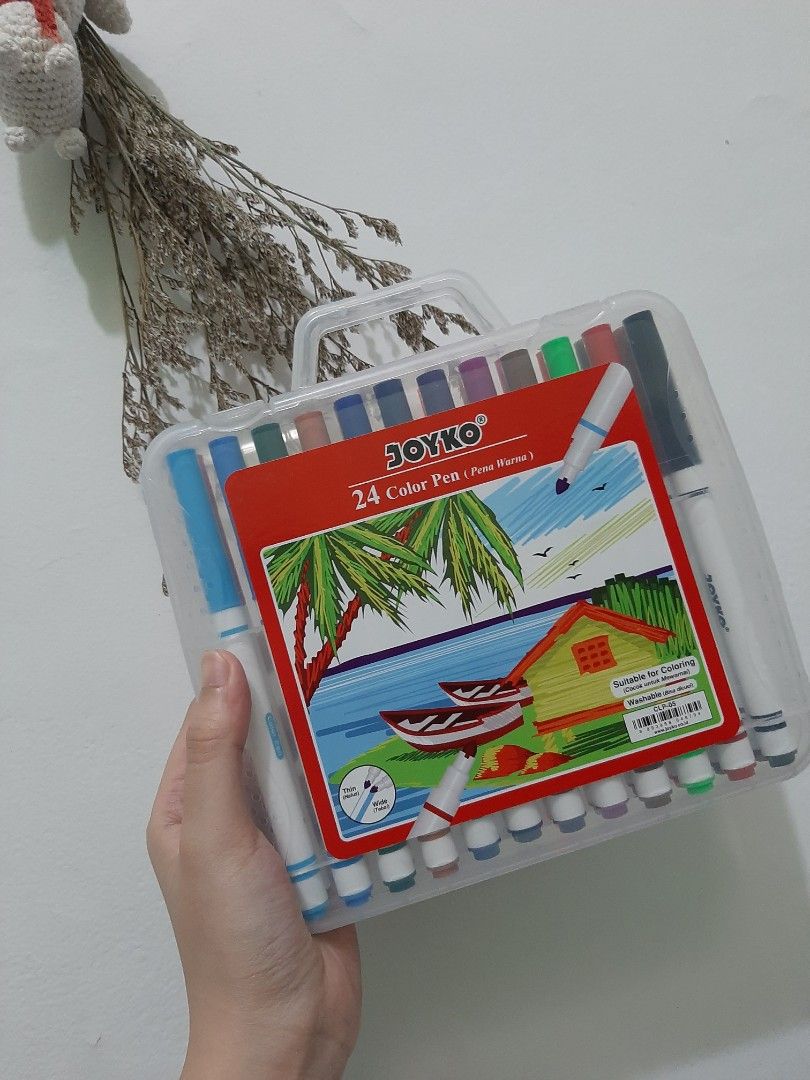 Joyco color pen isi 24, Buku & Alat Tulis, Alat Tulis di Carousell