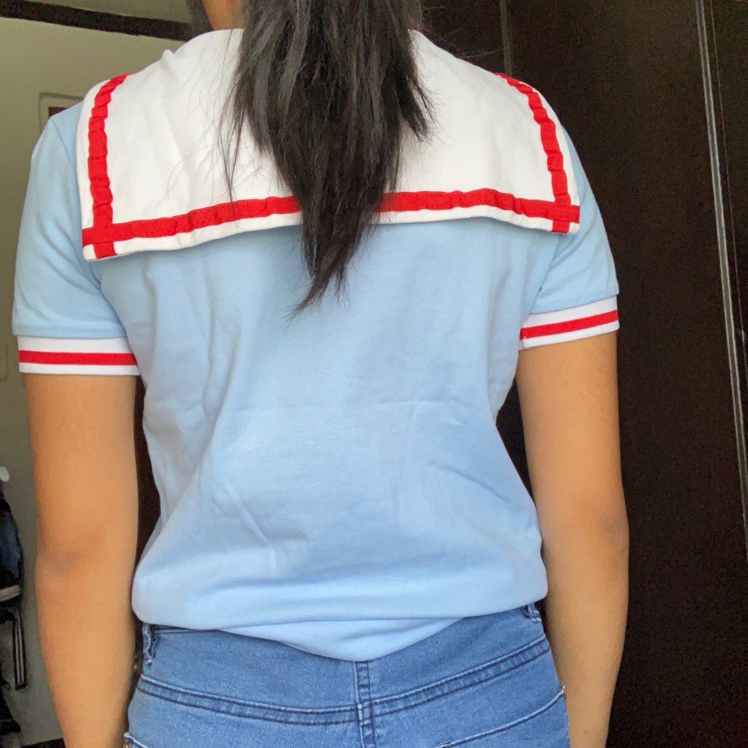 Kawaii Blue Sailor Top on Carousell