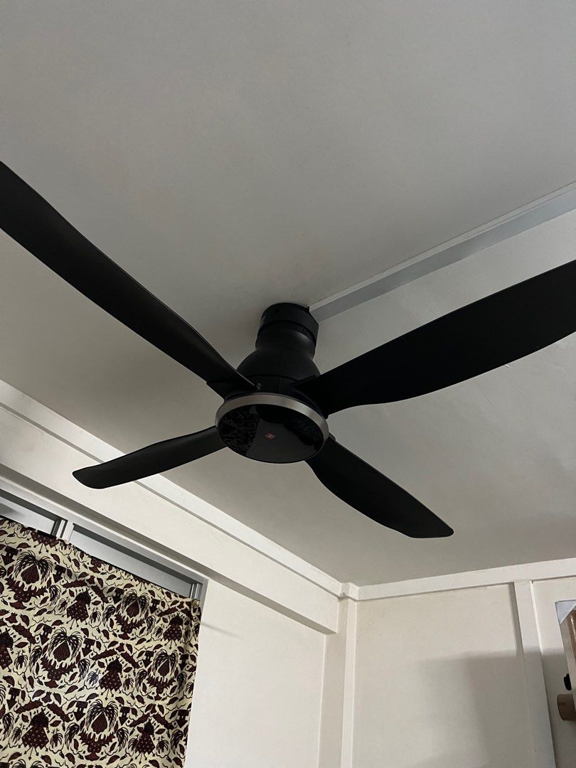 KDK 56” Black Ceiling Fan W56WV, Furniture & Home Living, Lighting ...