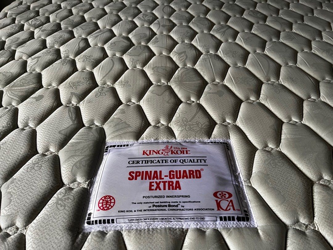 King Koil Spinal Guard Extra Queen Mattress, Furniture & Home Living ...