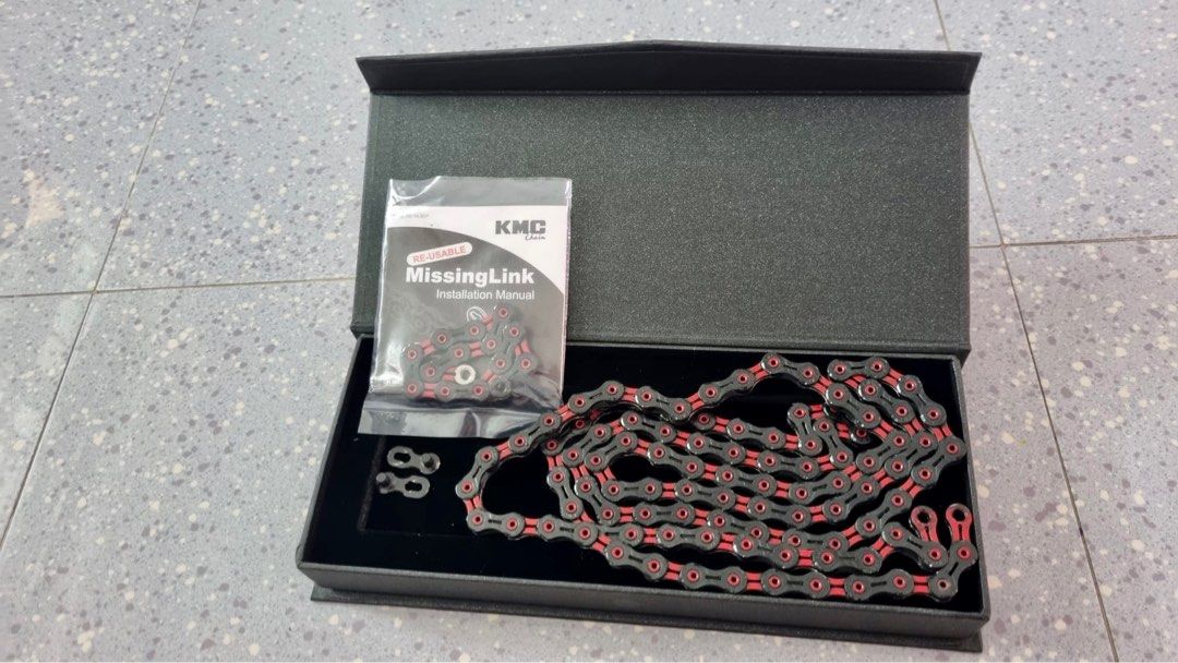 KMC DLC 10spd red/black chain(Brompton) , Sports Equipment, Bicycles ...