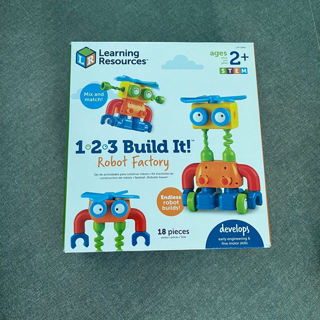 Learning Resources 1-2-3 Build It! Robot Factory, Hobbies & Toys, Toys ...