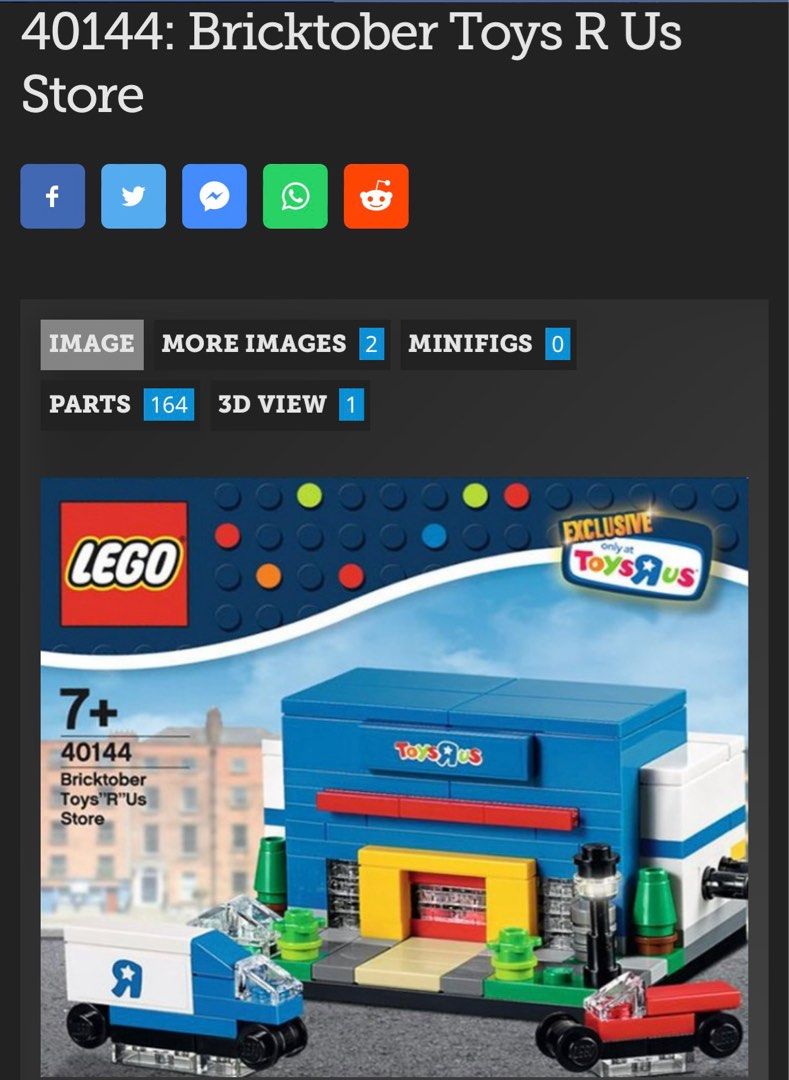 Lego 40144: Bricktober Toys R Us Store, Hobbies & Toys, Toys & Games on ...