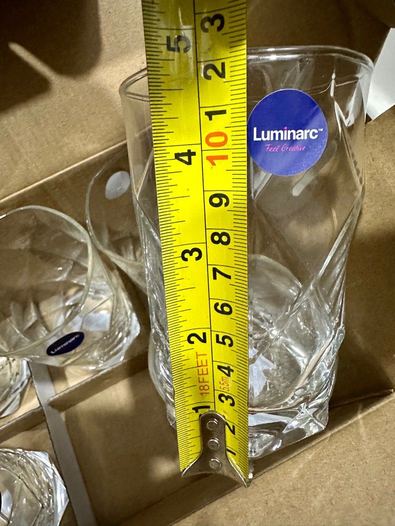 Luminarc Glass Cups x 6, Furniture & Home Living, Kitchenware ...