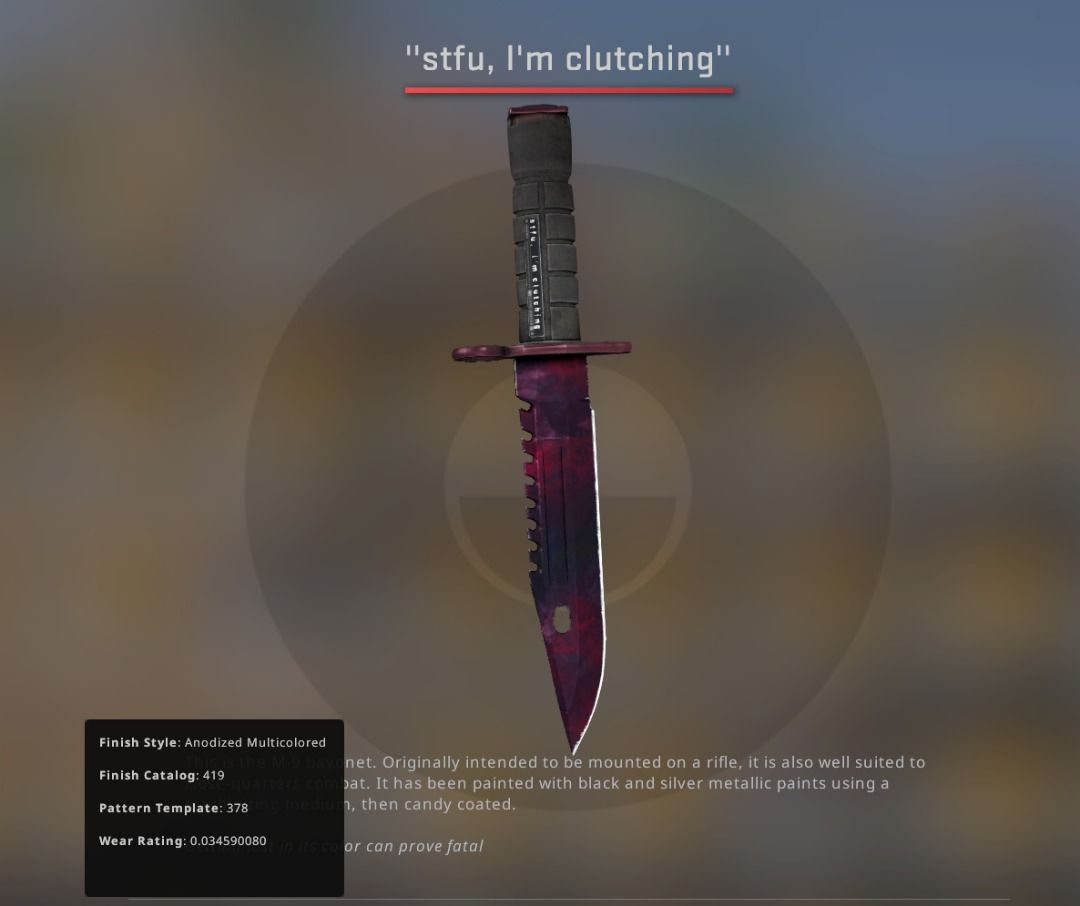 M9 Bayonet Doppler (PHASE 2) FN, Video Gaming, Gaming Accessories, In-Game Products on Carousell