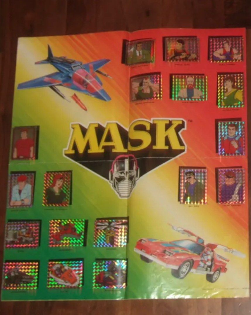 MASK 1986 Complete Panini Sticker Album, M.A.S.K. Poster & MASK ...