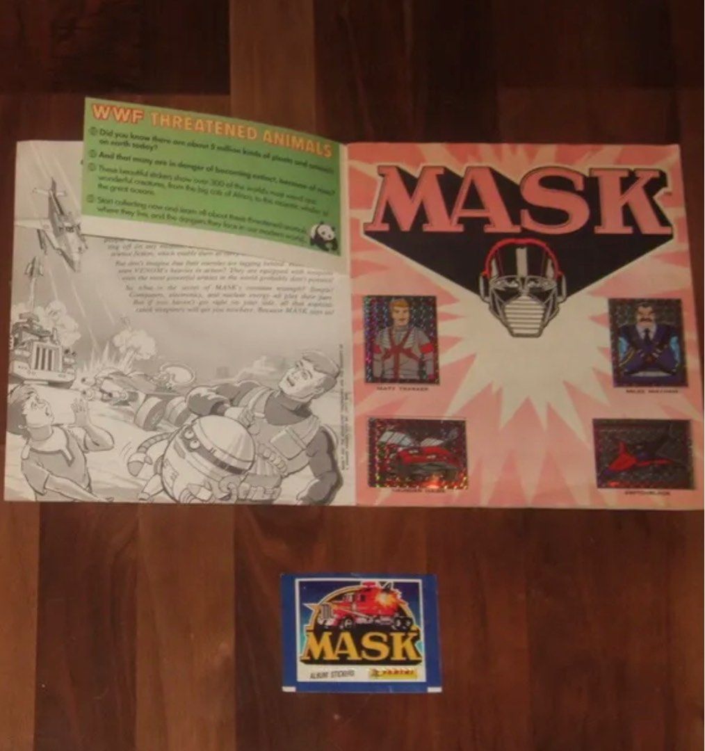 MASK 1986 Complete Panini Sticker Album, M.A.S.K. Poster & MASK ...