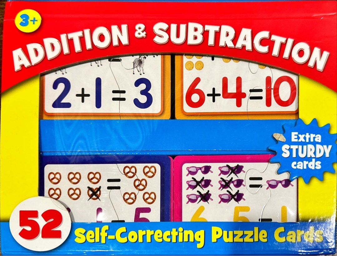 Maths addition & Subtraction introduction -52 self correcting puzzle ...