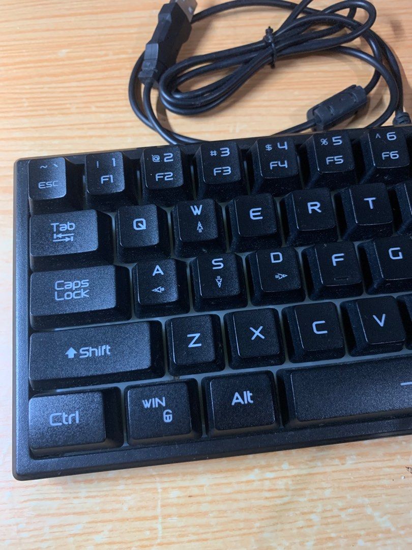 Mechanical floating keyboard 61-key with gaming RGB light on Carousell