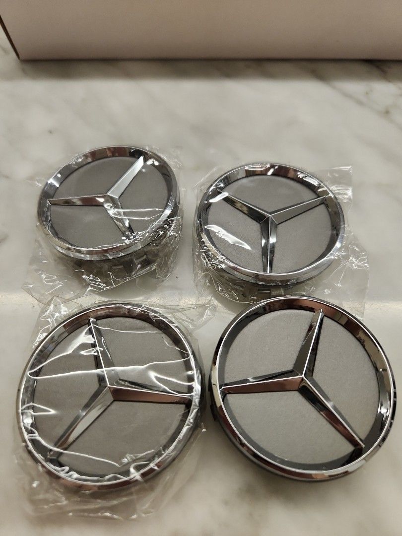 Mercedes 60mm Centre rim Cap, Car Accessories, Tyres & Rims on Carousell