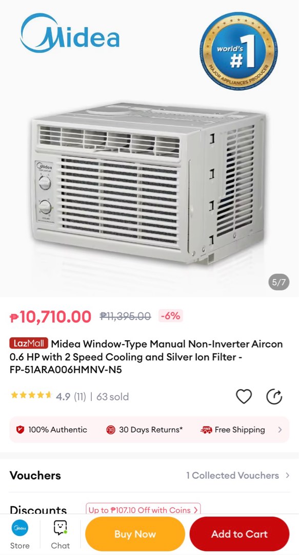 MIDEA WINDOW TYPE AIRCON, TV & Home Appliances, Air Conditioning and ...