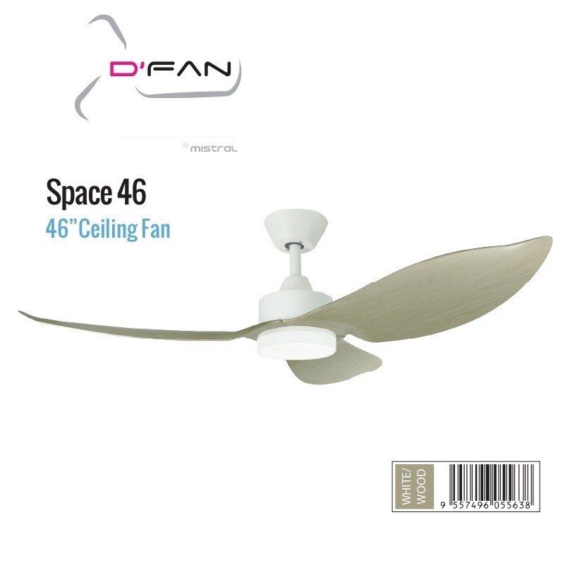 Mistral Space 46 D'Fan Ceiling Fan, Furniture & Home Living, Lighting ...