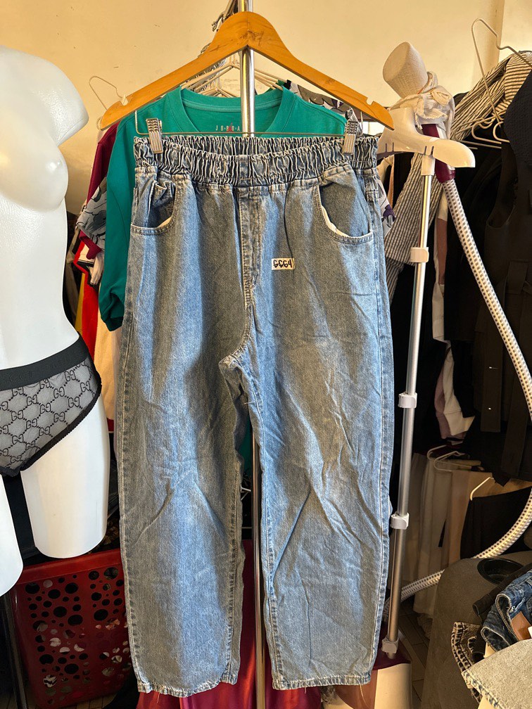 Moms Baggy Garterized Jeans on Carousell