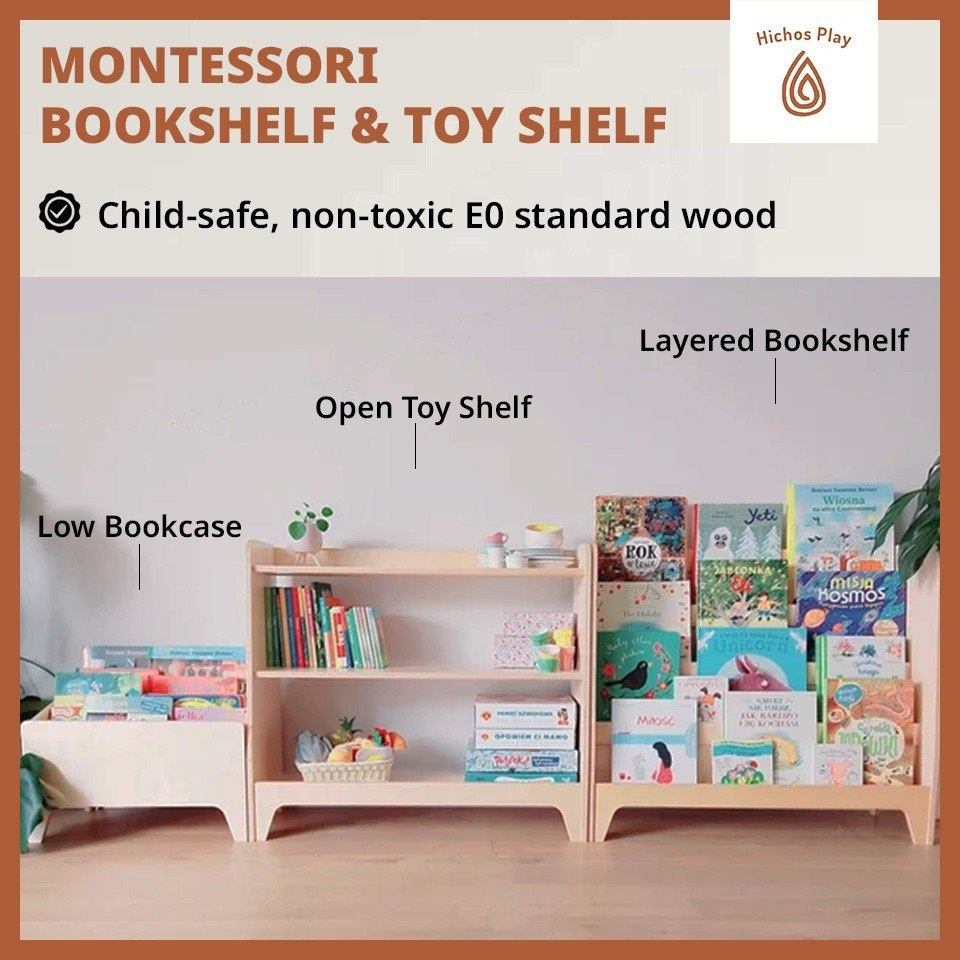 Montessori BookShelf/ Children Book Shelf/ Toy and Book Shelf ...
