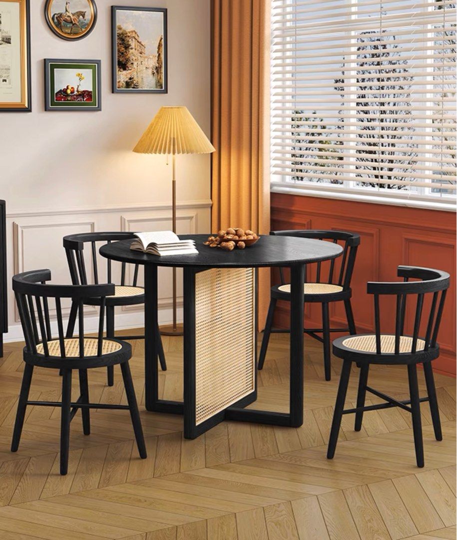ODEN Japandi Round Dining Table, Furniture & Home Living, Furniture ...