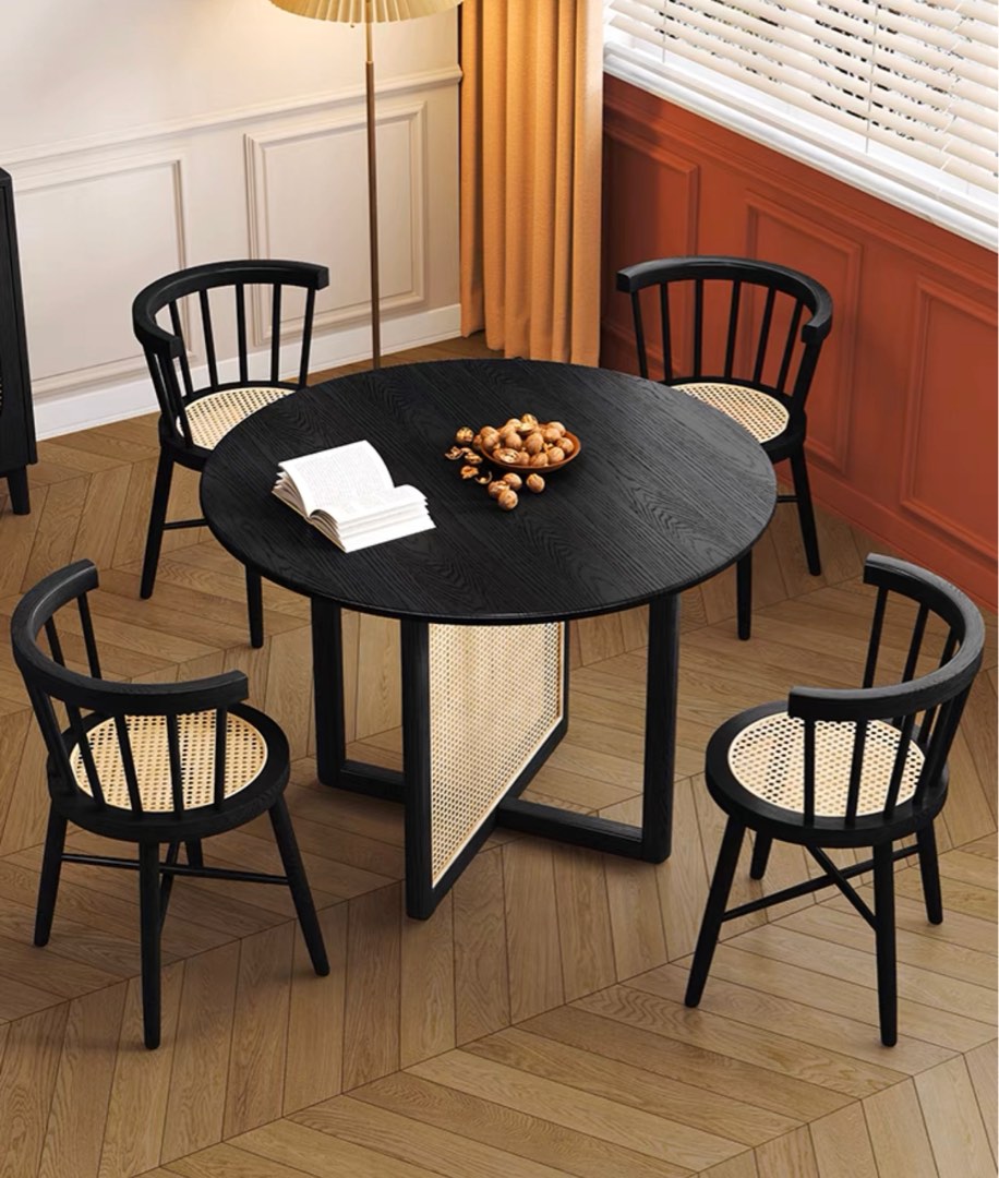 ODEN Japandi Round Dining Table, Furniture & Home Living, Furniture ...