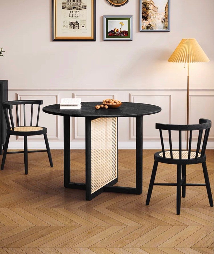 ODEN Japandi Round Dining Table, Furniture & Home Living, Furniture ...