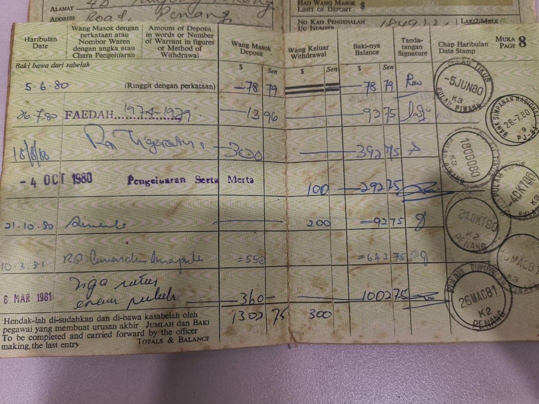 old pos savings passbook, Hobbies & Toys, Collectibles & Memorabilia ...