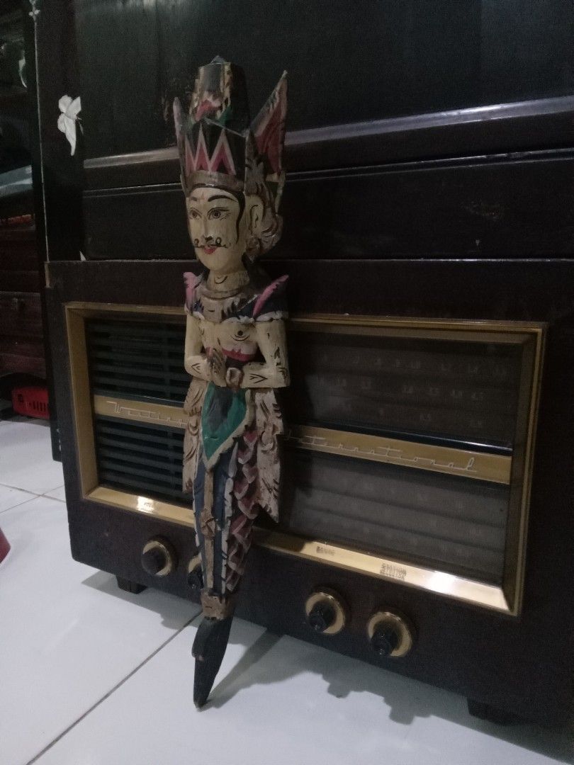 Patung kayu wayang antik koleksi lawas dekorasi vintage pajangan etnik ...