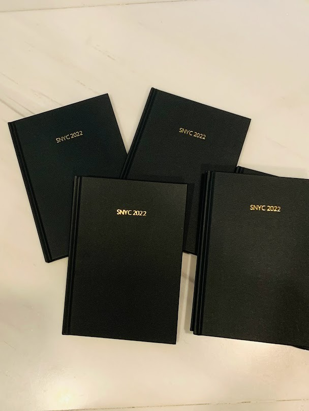 Personalised embossed notebooks in black, customised gifts, Hobbies ...