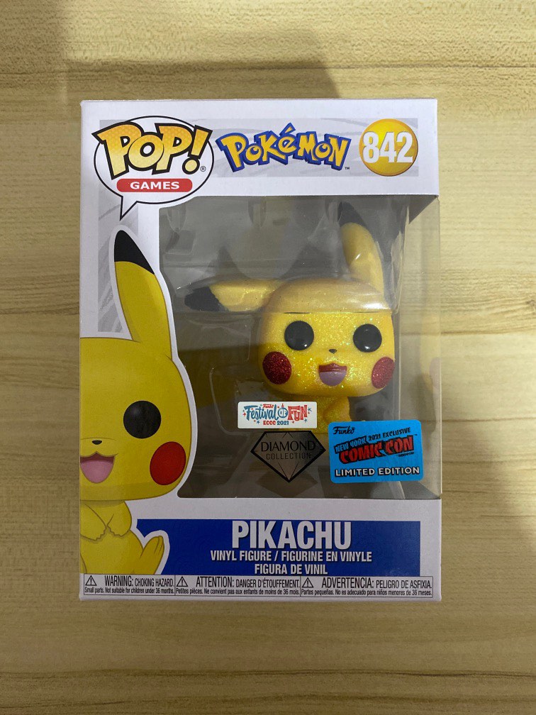 Pikachu Funko Pop 842 Diamond Collection NYCC Festival Of Fun, Hobbies ...
